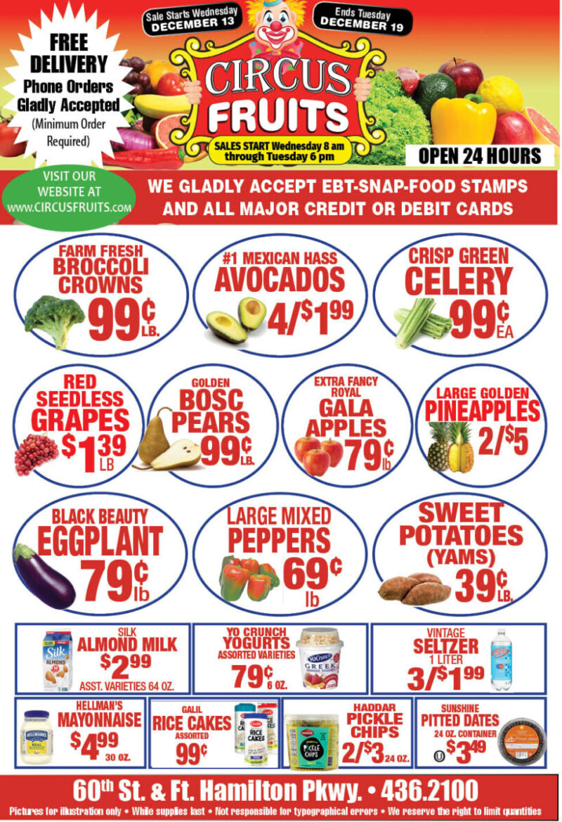 Weekly Specials | Circus Fruits | Brooklyns #1 Produce Supermarket ...