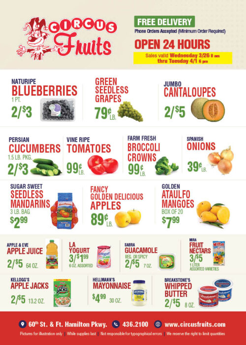 Weekly Specials | Circus Fruits | Brooklyns #1 Produce Supermarket ...