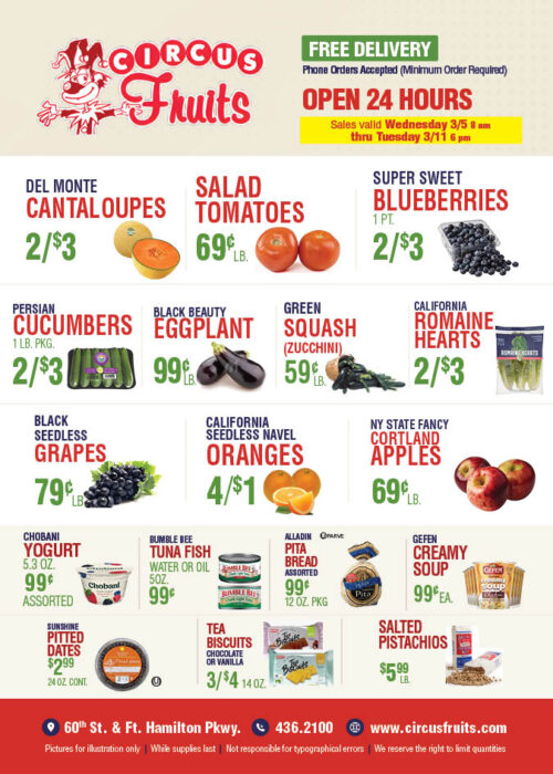 Weekly Specials | Circus Fruits | Brooklyns #1 Produce Supermarket ...