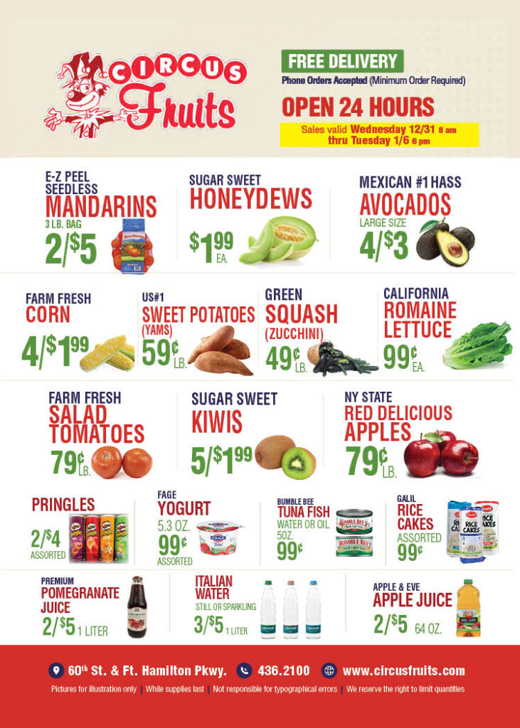 Weekly Specials | Circus Fruits | Brooklyns #1 Produce Supermarket ...